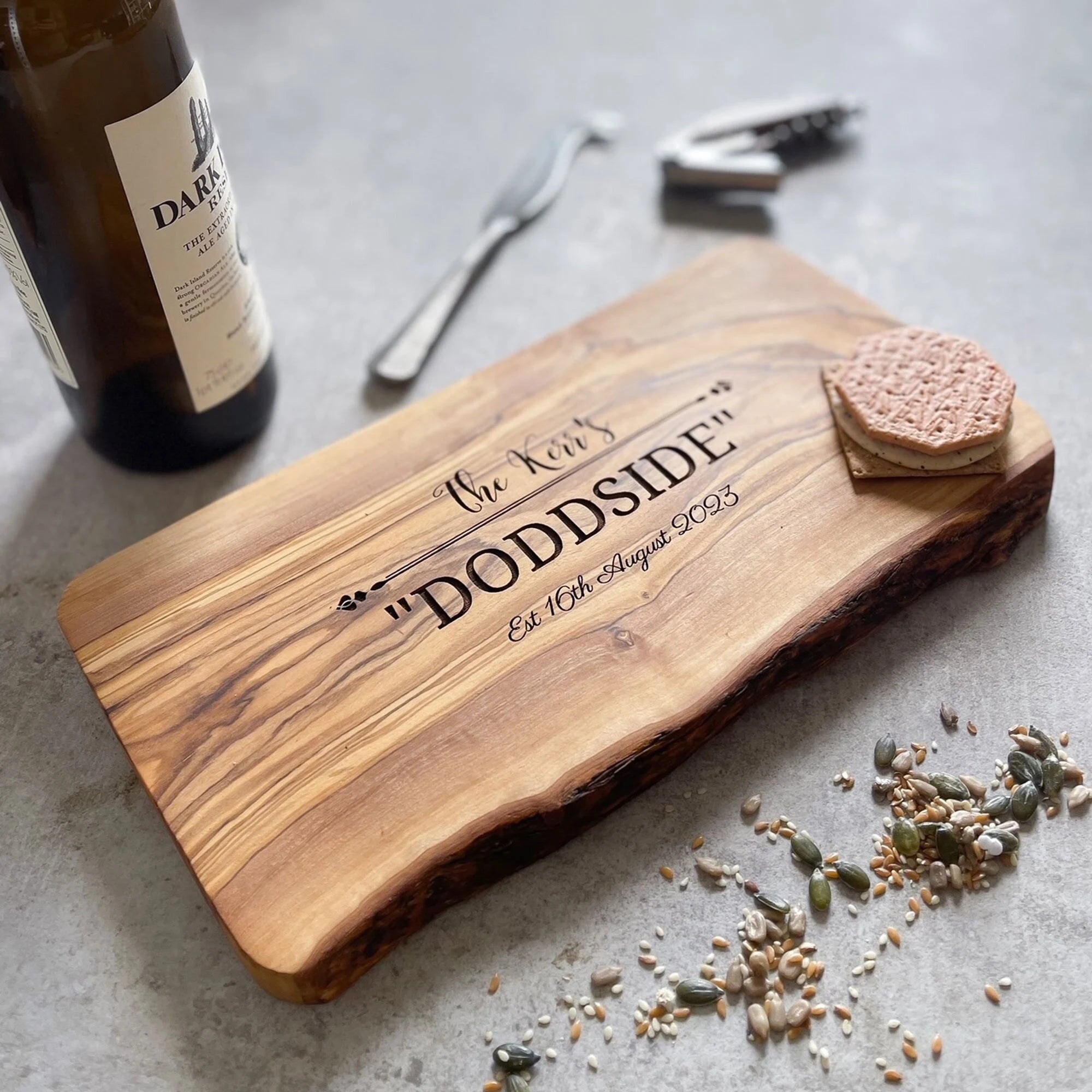 Personalized Rustic Wooden Cheese/Chopping Board - Unique Gift ...