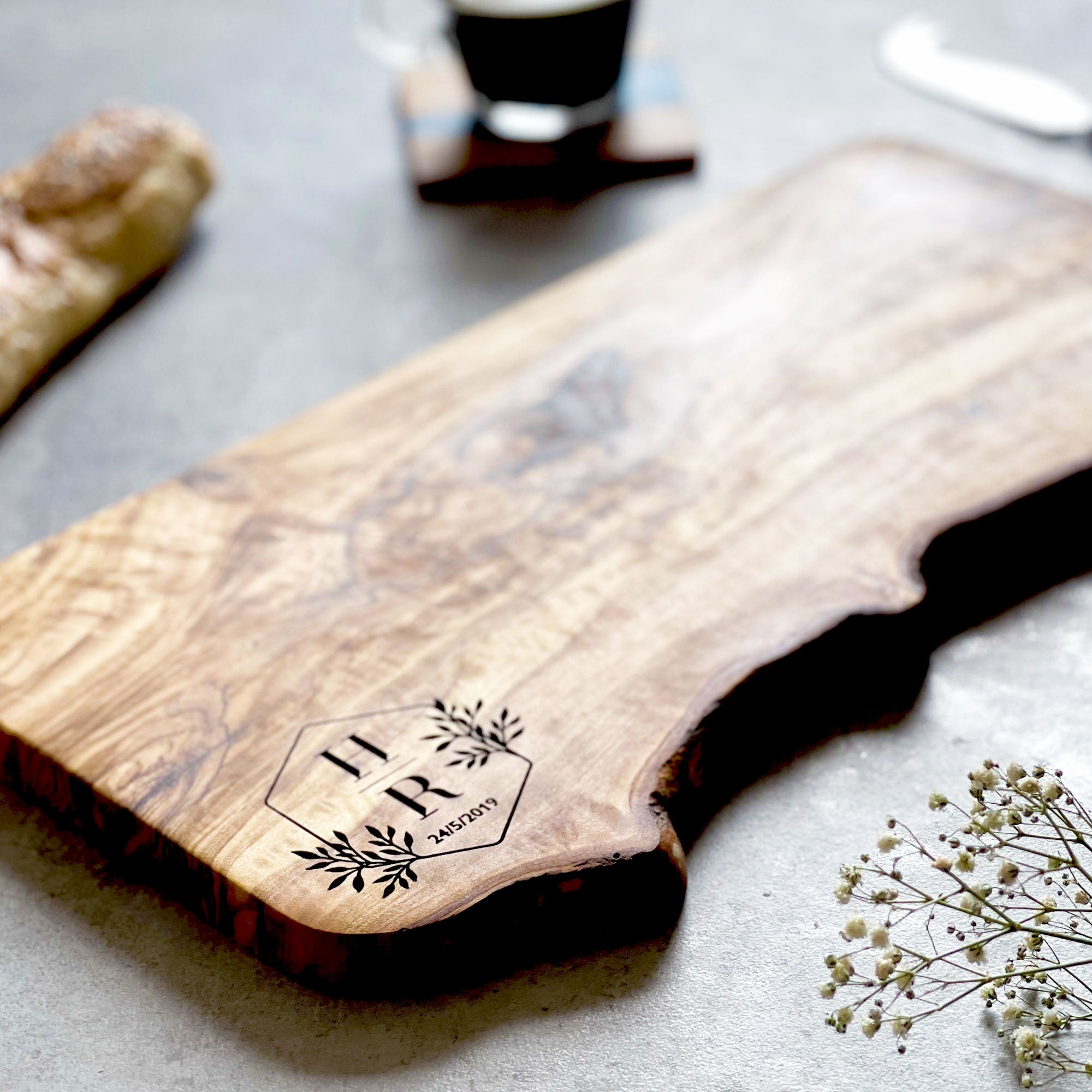 Personalized Engraved Olive Wood Cheese/Cutting Board – RusticFlitch
