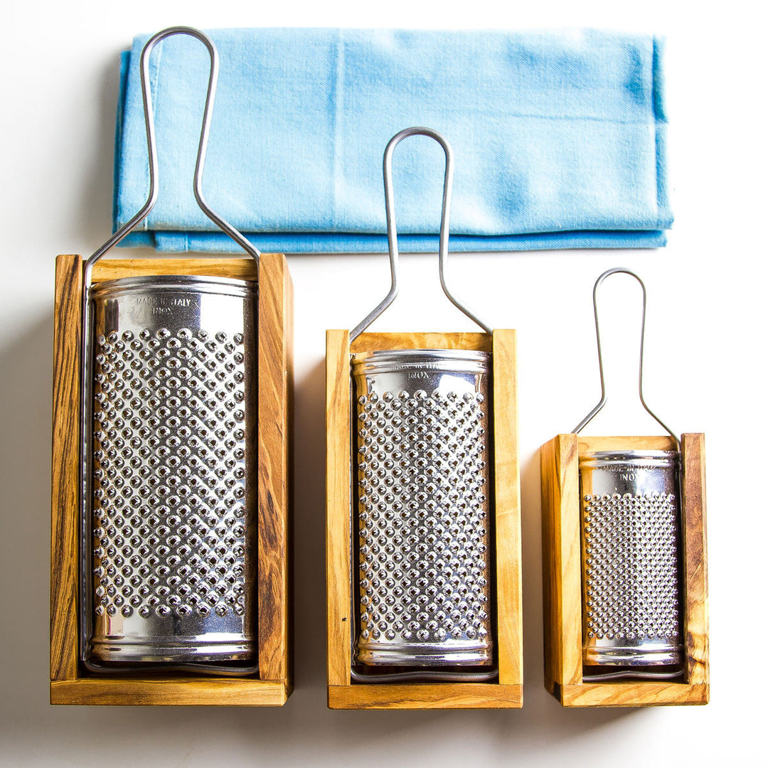 Italian Made Cheese Grater with Olive Wood Box - 3 Sizes Available ...