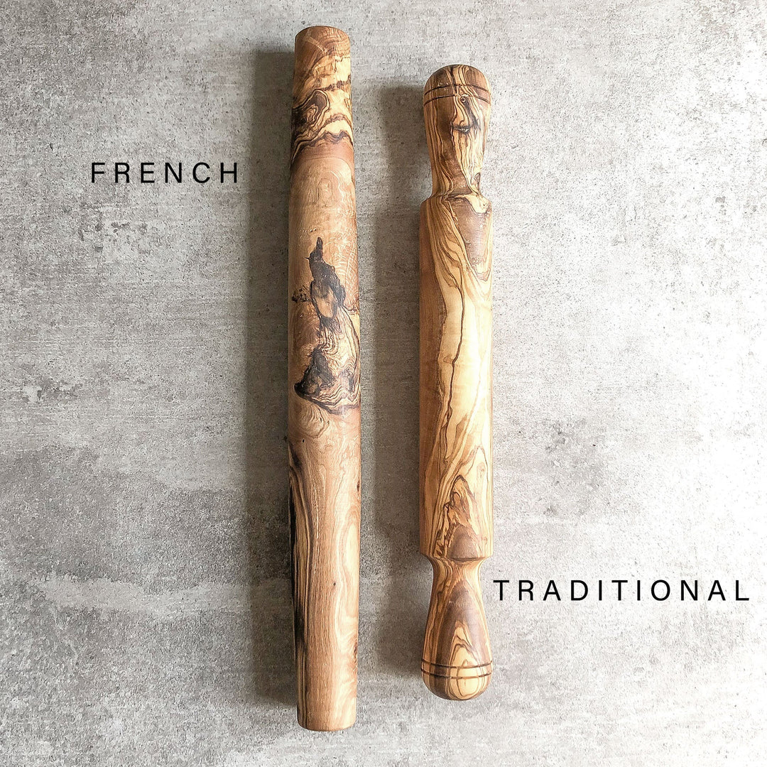 Unique French/Traditional Olive Wood Rolling Pin | Sustainable ...